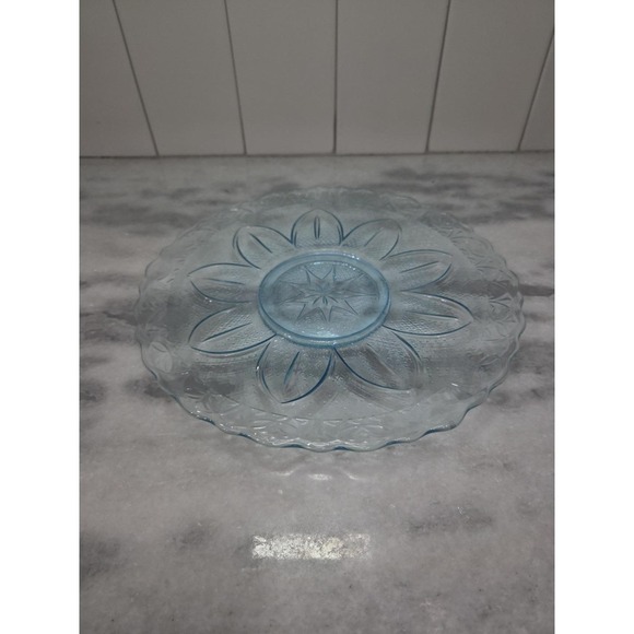 Princess House | Dining | Princess House Heritage Crystal Blue Platter ...